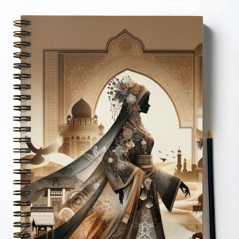 Arabic Queen Spiral Notebook - Arabic Calligraphy Design, Perfect for ...