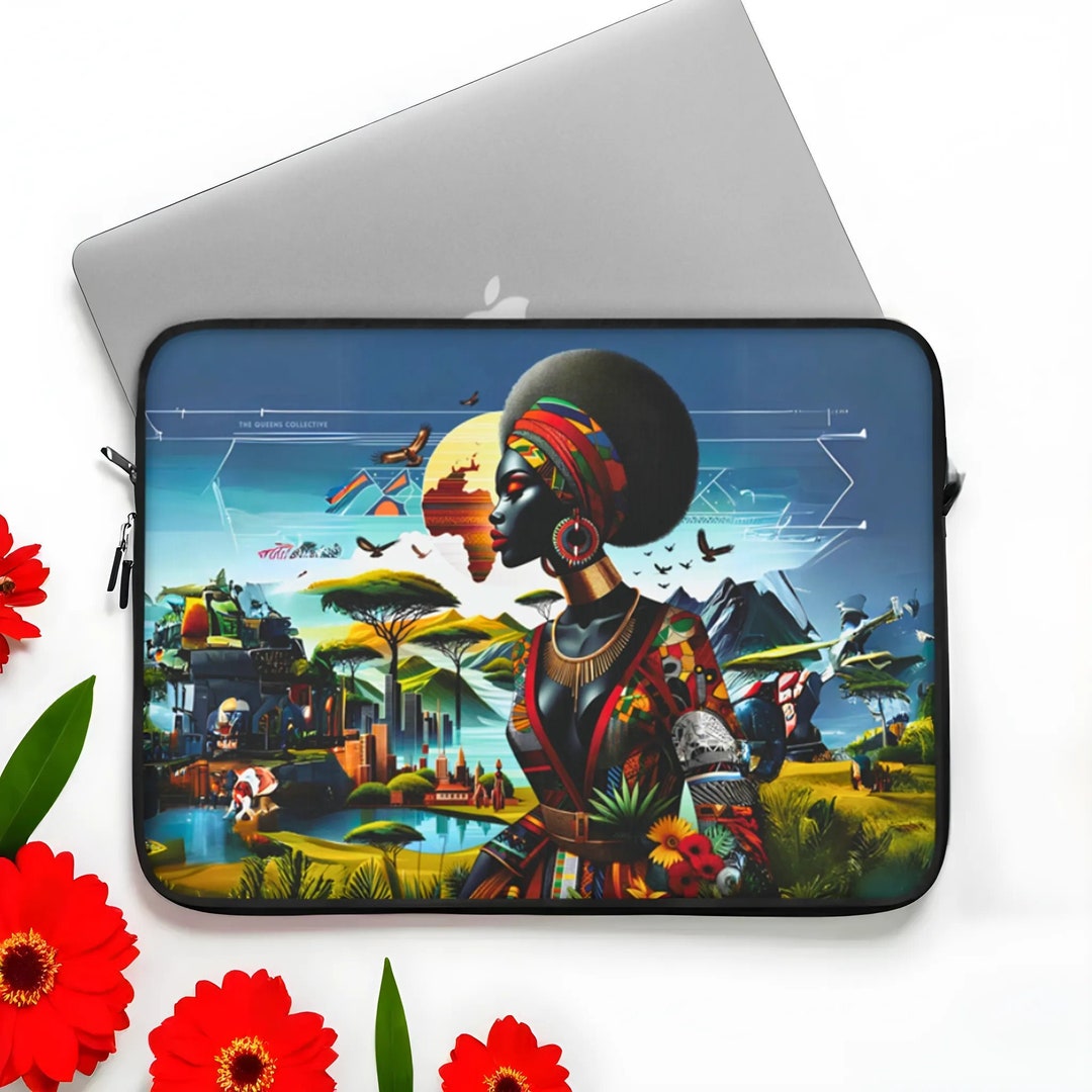 African Queen Laptop Sleeve - Cultural Case, Personalized Ethnic Cover ...