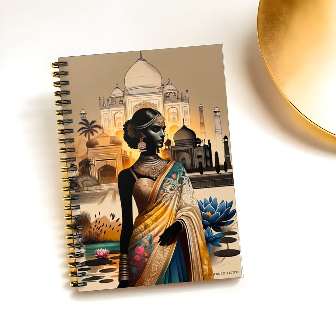 Indian Queen Spiral Notebook 118 Ruled Pages, Diwali Gift, Stylish ...