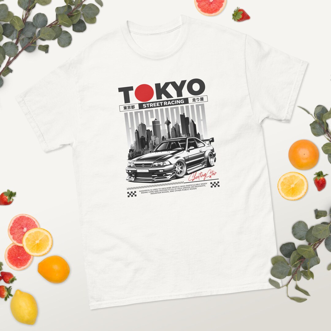 Tokyo Street Racing Car Skyline Vintage Graphic Tee, Hashiriya ...