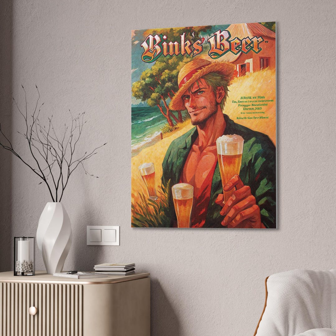 Poster of Zoro From One Piece Beer Ad, Wall Art Print, Home Office ...