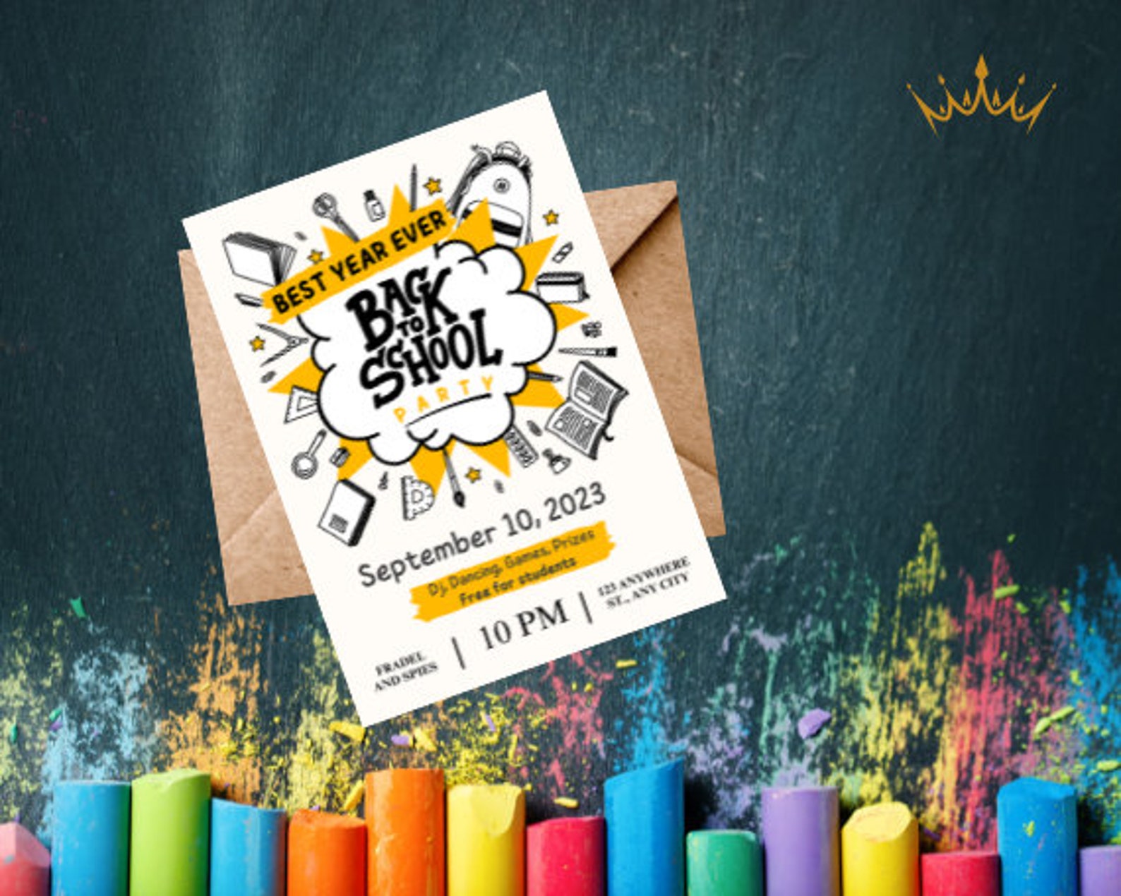 Editable Back to School Party Invitation, so Long Summer Bash, End of ...