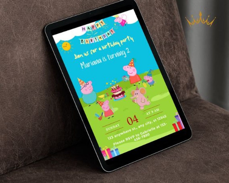 Editable Pig Birthday Invitation, Kids Birthday Invite, Pig Birthday ...