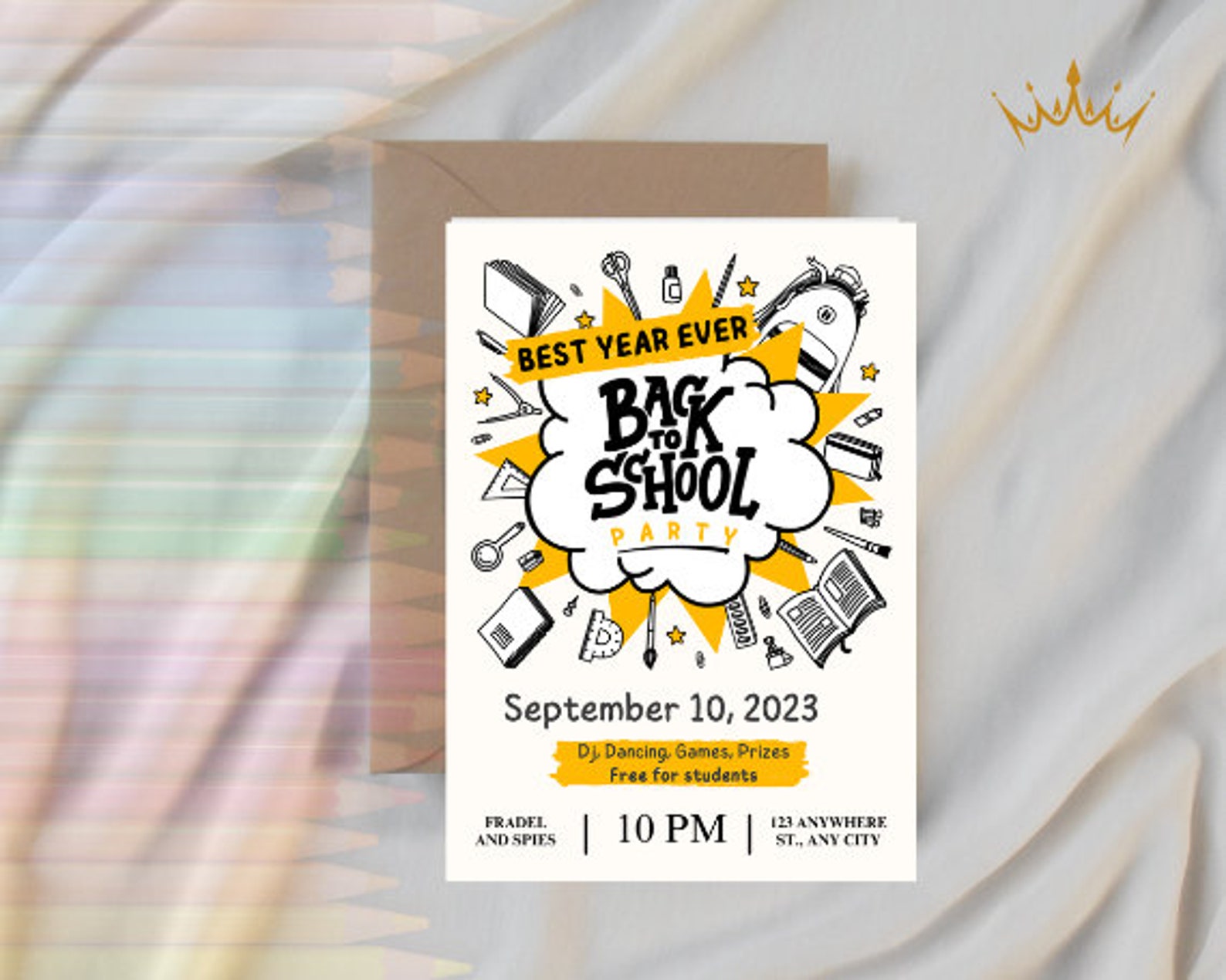 Editable Back to School Party Invitation, so Long Summer Bash, End of ...