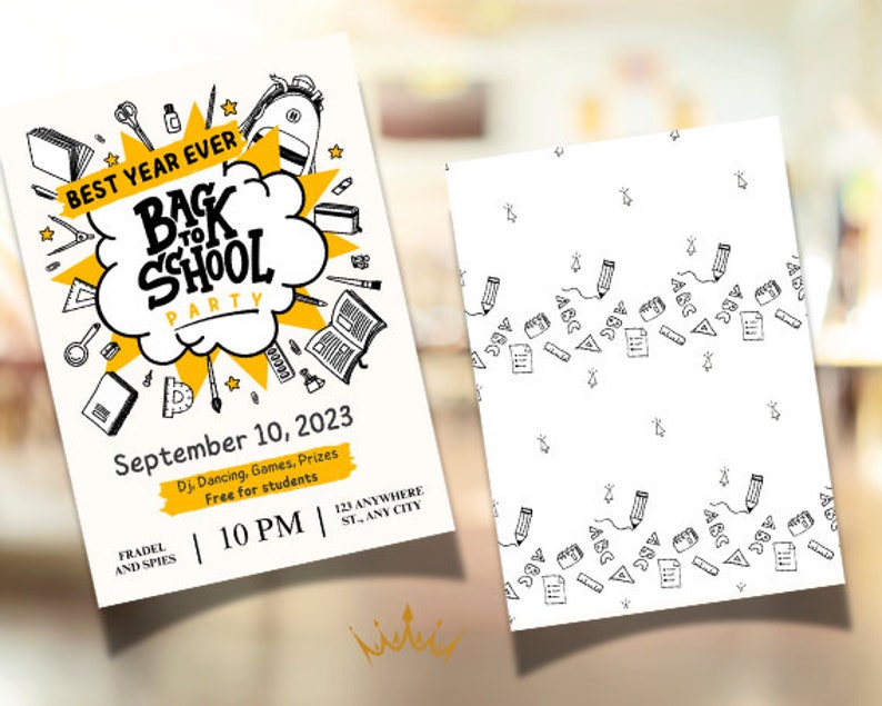 Editable Back to School Party Invitation, so Long Summer Bash, End of ...