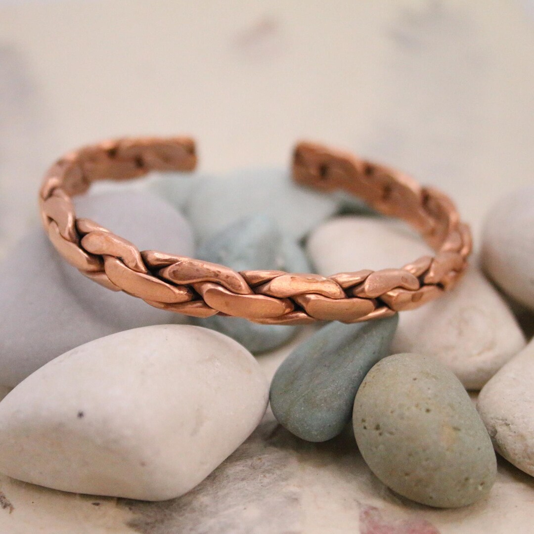 Braided Copper Bracelet Healing Copper Bracelet Pure Copper Bracelets ...