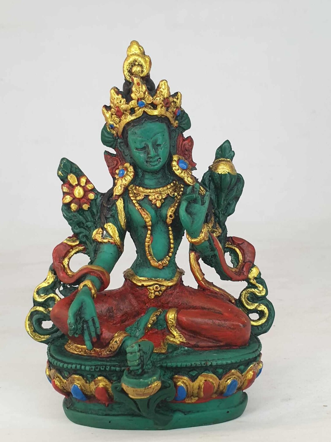 Tibet Tibetan Buddhism Green Tara Face Mask Wall Hanging Resin Statue ...