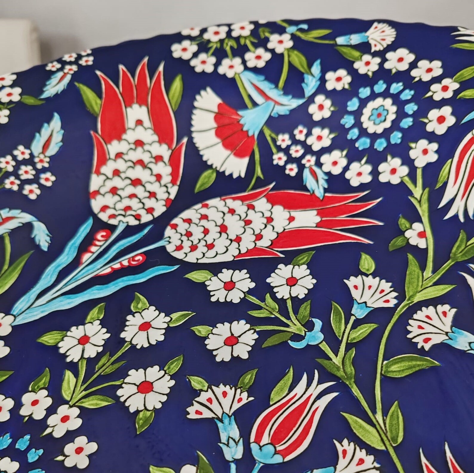 Turkish Ceramic Plate Handmade by Traditional Çini Art 40 Cm 15.7 ...