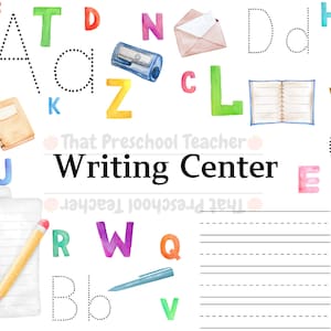 Classroom Center Label - Watercolor Theme - Etsy