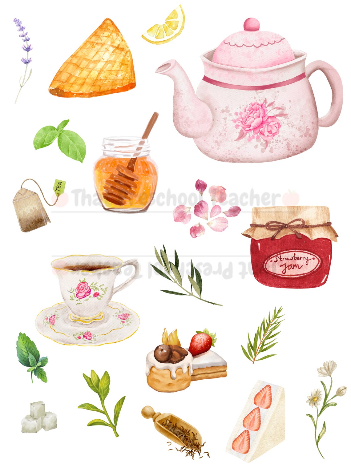 Tea Party Dramatic Play Poster - Watercolor - Etsy