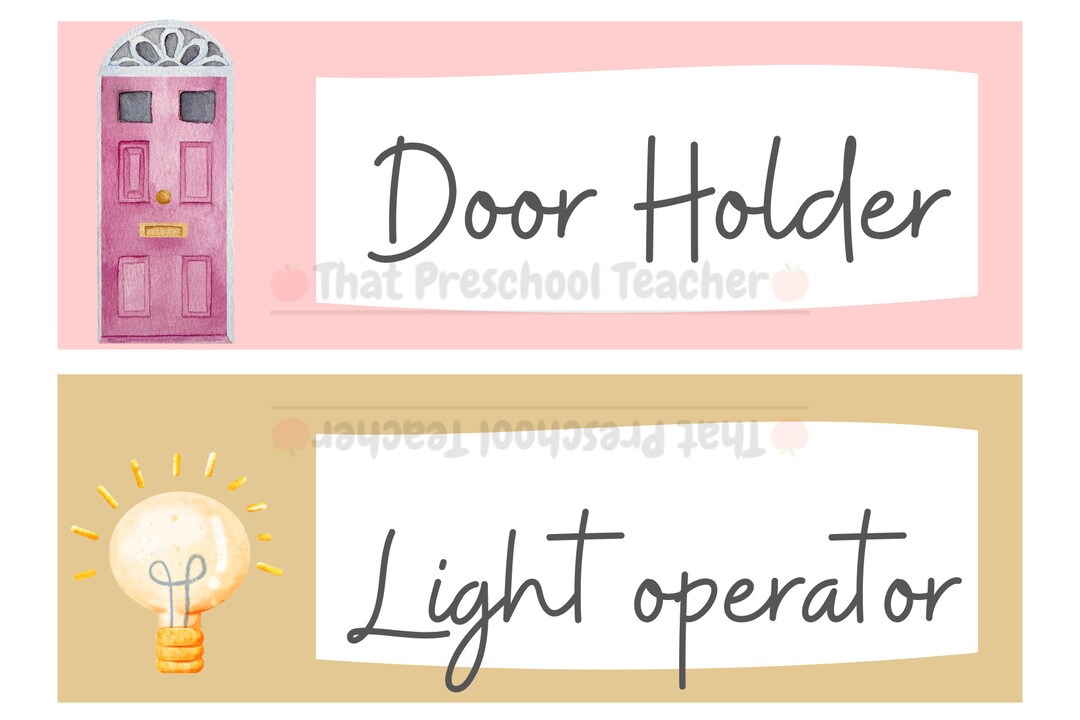 Classroom Jobs - Watercolor Vintage Theme - Etsy