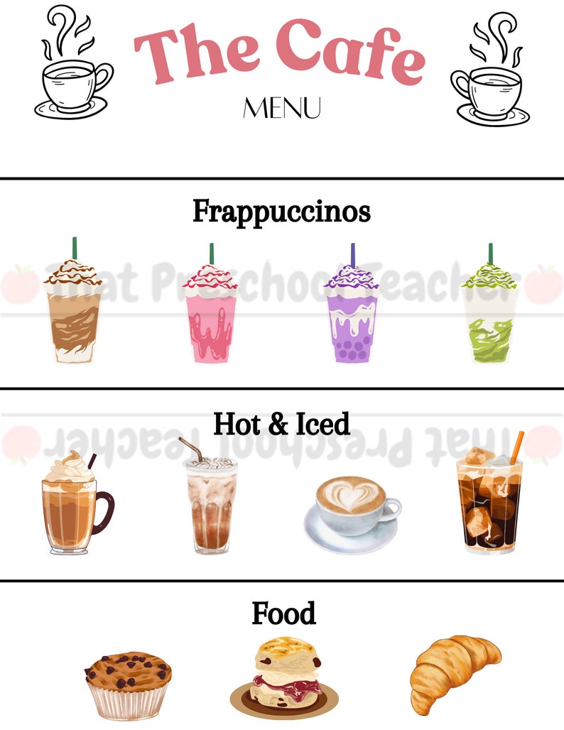 Dramatic Play - Coffee Shop Pack - Etsy