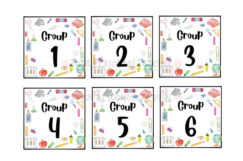 Classroom Student Group Labels - Watercolor - Etsy