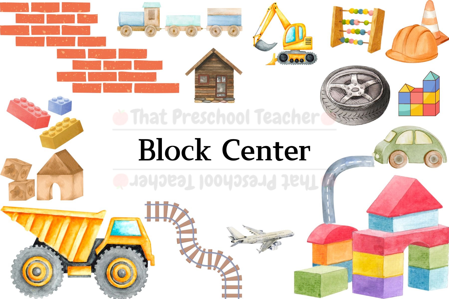 Classroom Center Label - Watercolor Theme - Etsy