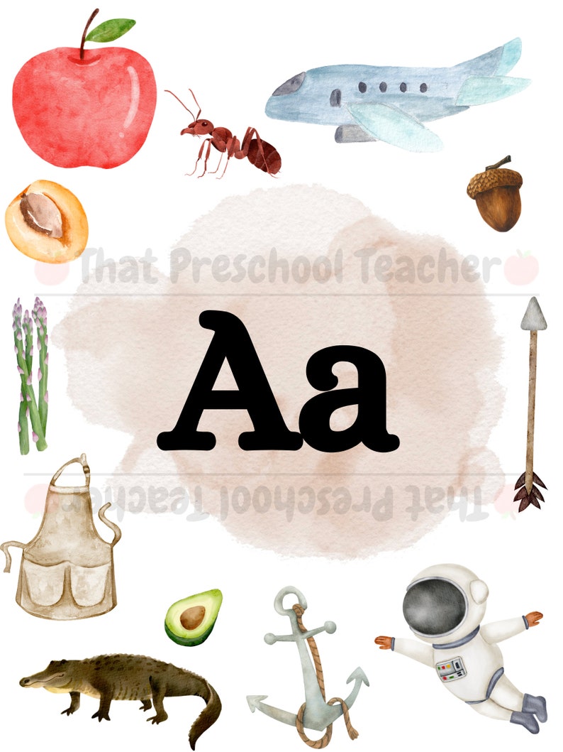 Classroom ABC Poster - Watercolor - Etsy