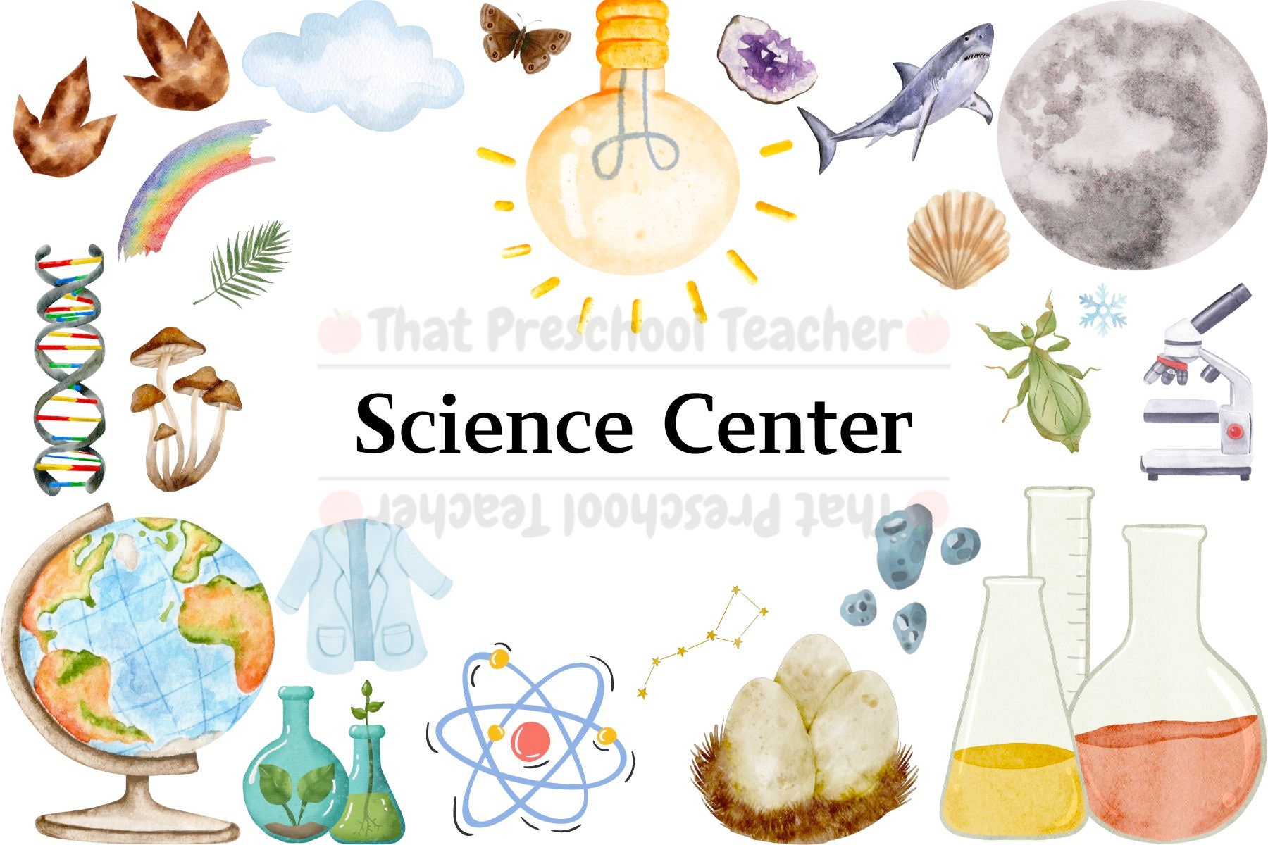 Classroom Center Labels - Watercolor Theme - Etsy