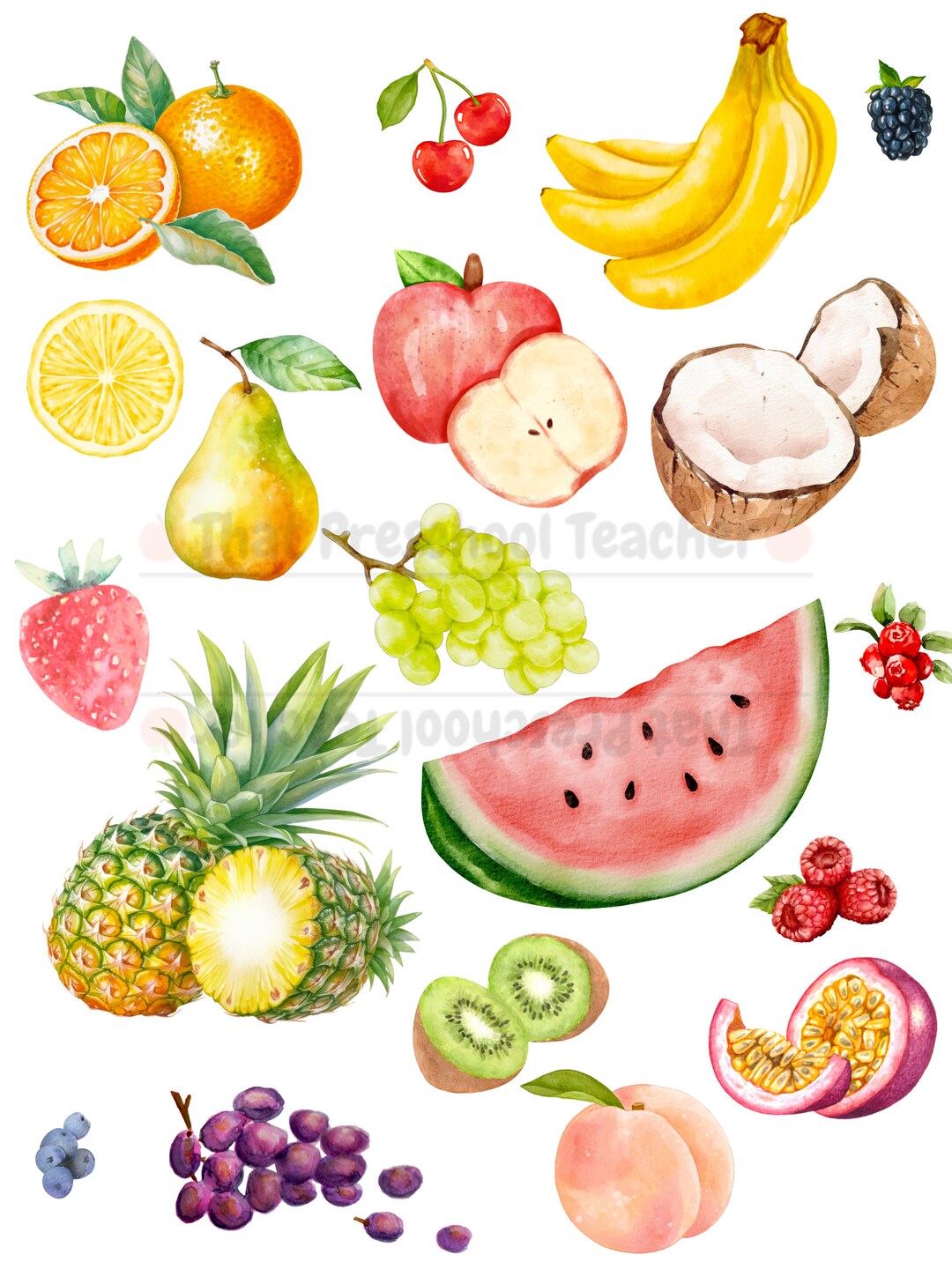 Fruit Classroom Poster - Watercolor - Etsy