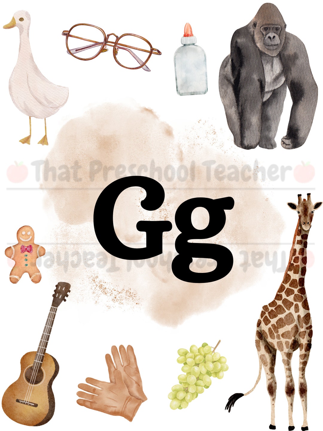 Classroom ABC Poster - Watercolor - Etsy