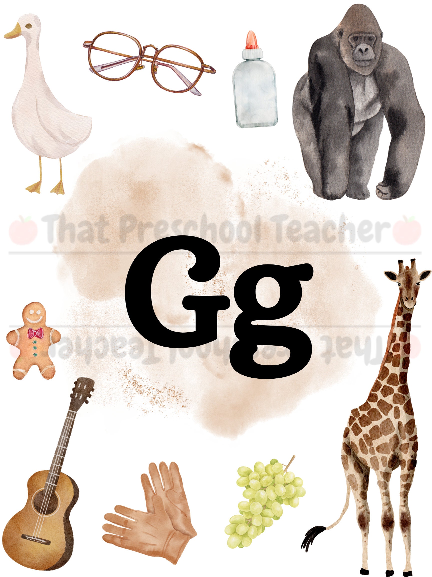 Classroom ABC Poster Watercolor - Etsy