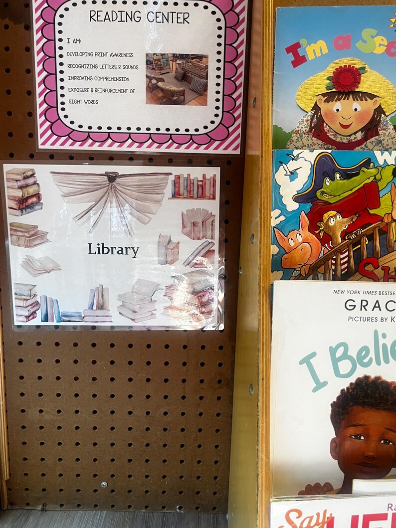 Classroom Center Labels Watercolor - Etsy