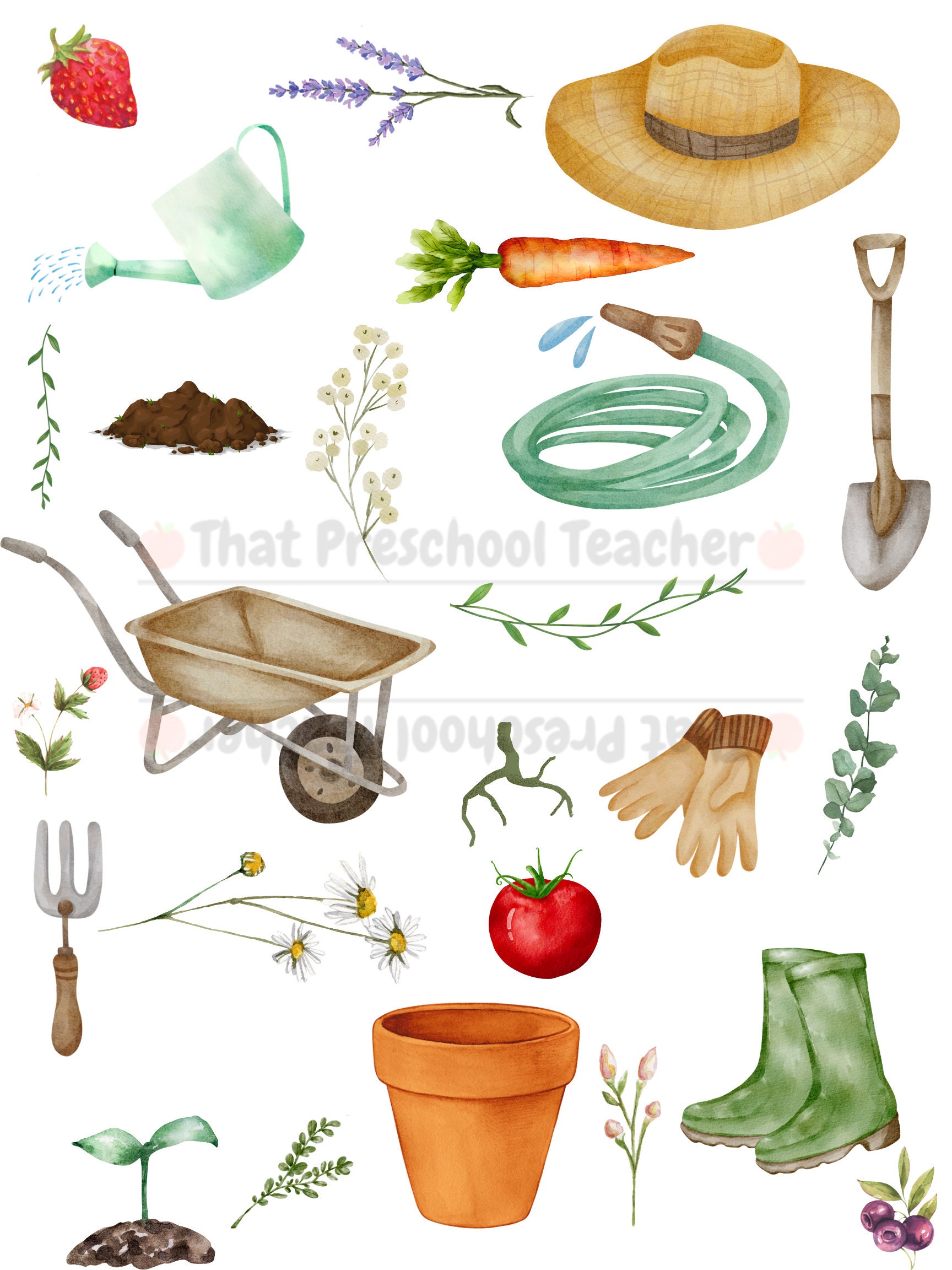 Gardening Classroom Poster - Watercolor - Etsy