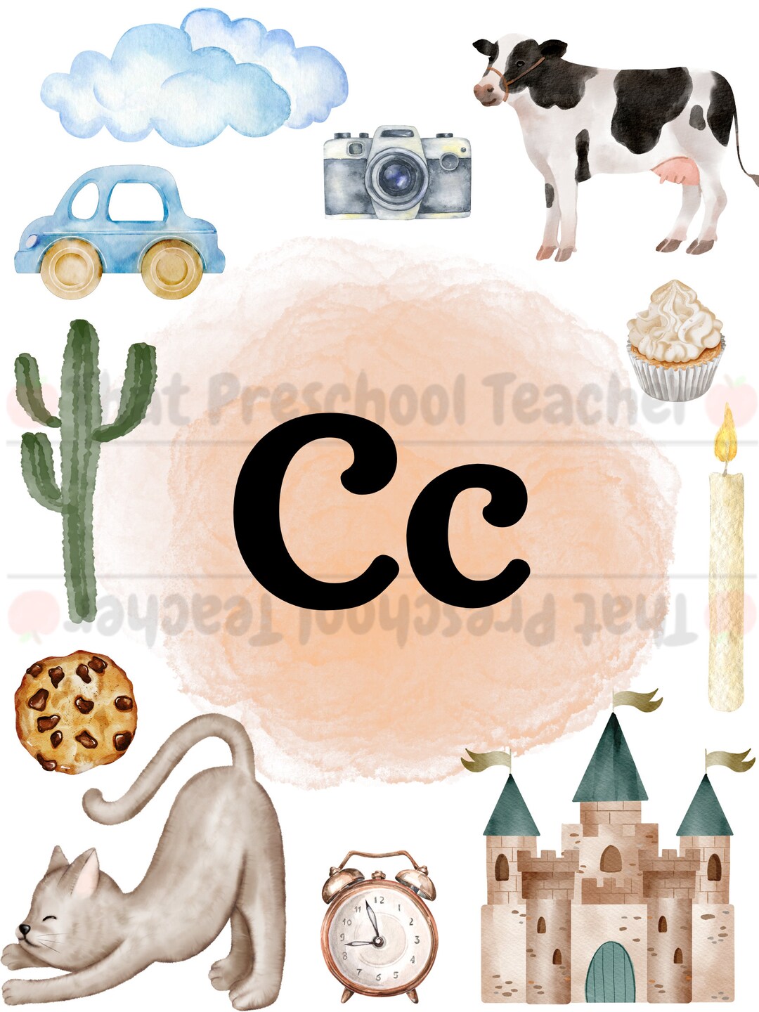 Classroom ABC Poster - Watercolor - Etsy