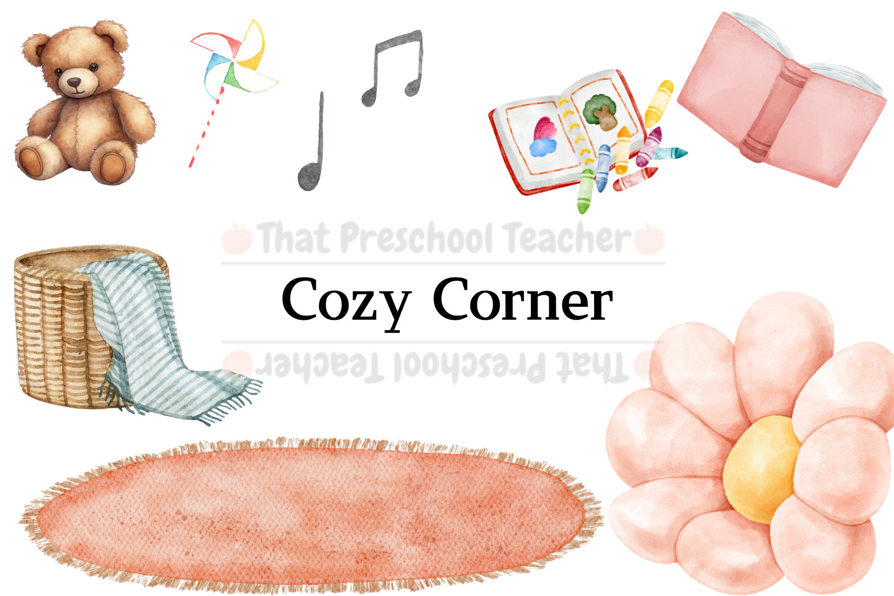 Classroom Center Labels - Watercolor - Etsy