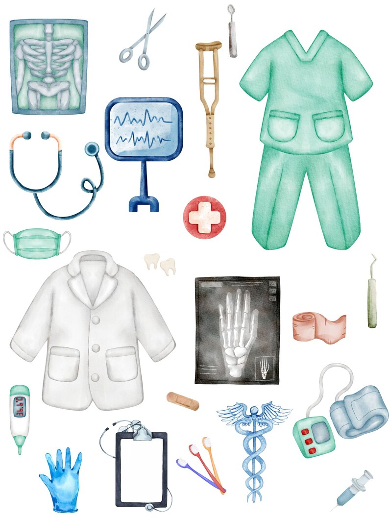 Doctor Dramatic Play Poster Watercolor - Etsy