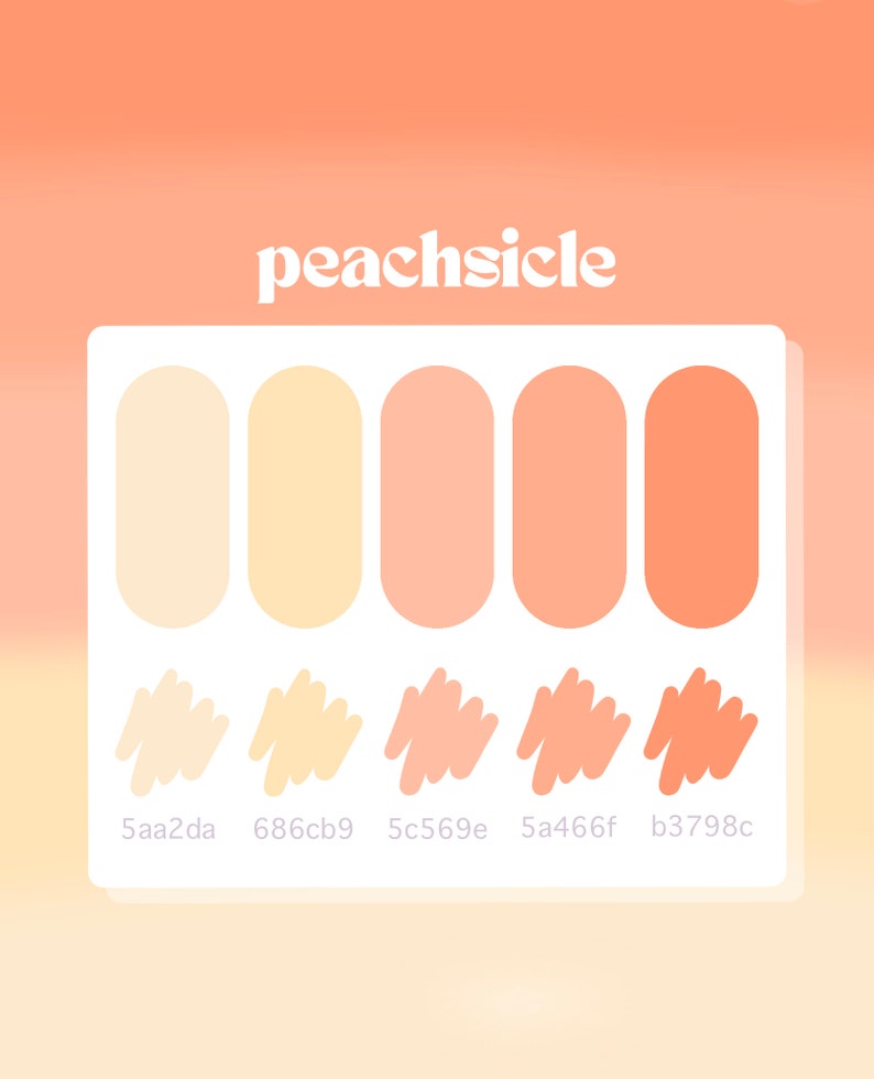 Peachsicle Peach and Dreamsicle Inspired Color Palette With Hex Codes ...