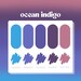 Ocean Indigo Digital Art Color Palette With Hex Codes - Etsy
