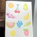 Hand Painted Colorful Funny Fruits Watercolor Greeting Card - Etsy