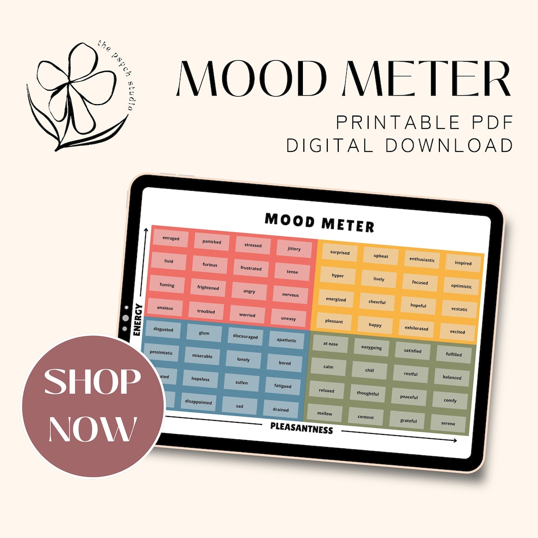 Mood Meter Digital Download PDF Print Social Emotional Learning ...