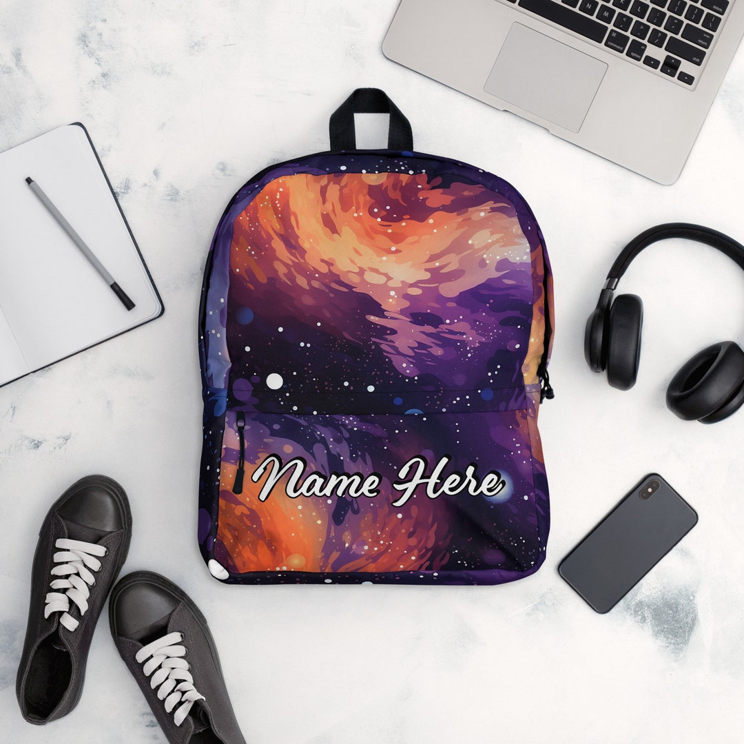 Personalized Galaxy Backpack, Custom Name Space Rucksack, Customized ...