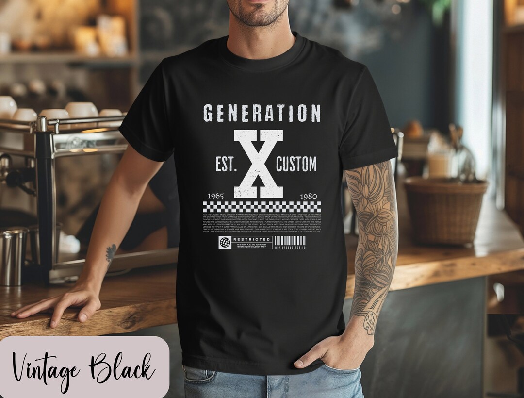 Gen X Tshirt, Funny Personalized Gift, Gen X Custom Year Tshirt, Gen X ...