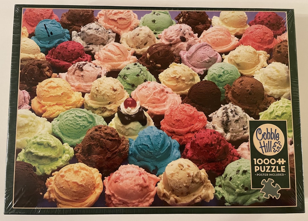 Rare Ice Cream Puzzle + Poster Set - Etsy