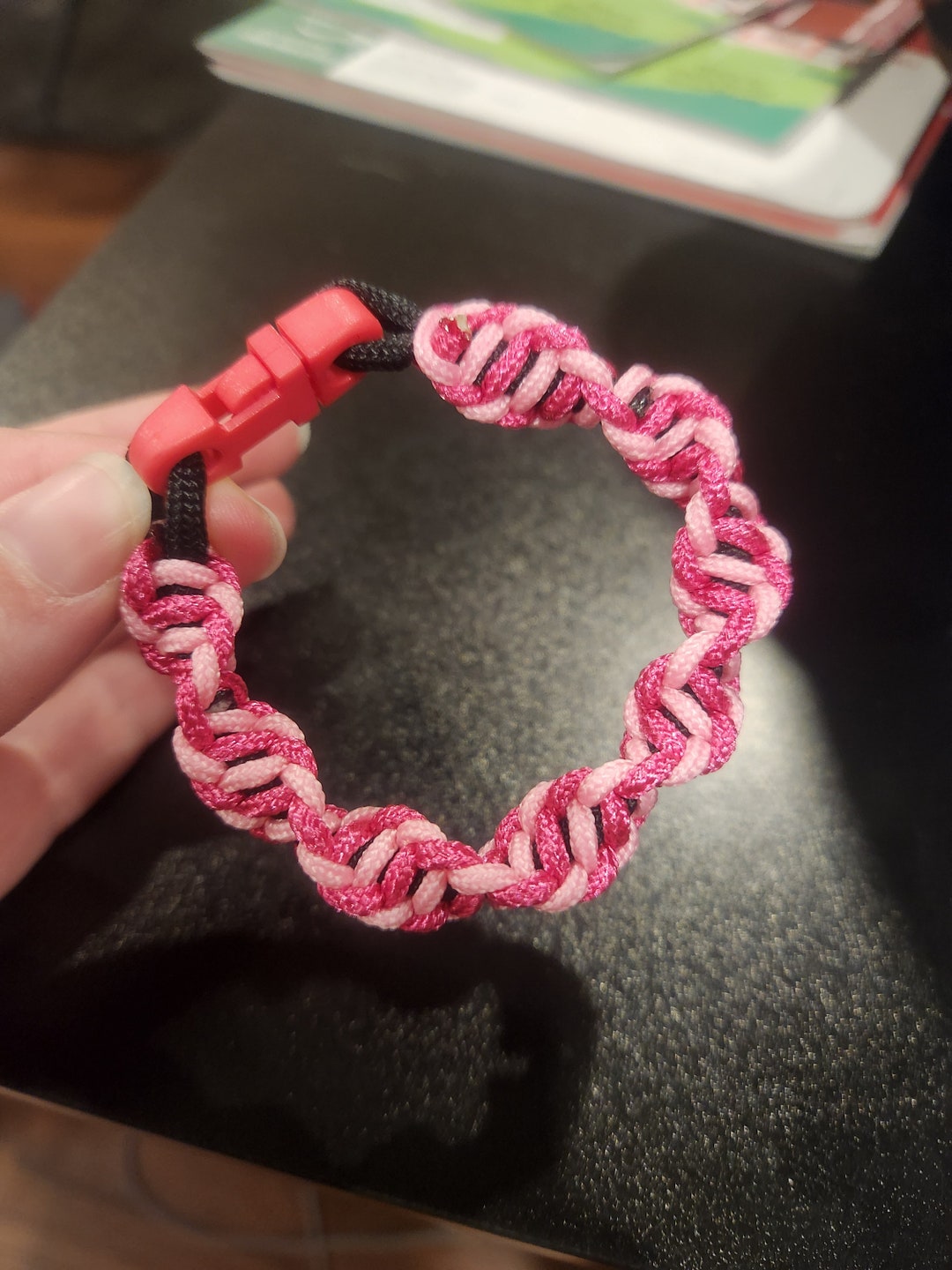 Mini Spiral Paracord Bracelet With Clip - Etsy