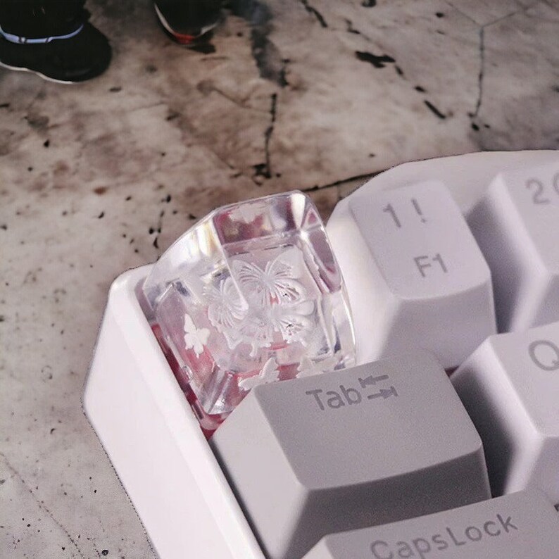 Cute Handmade Butterfly Custom Keycap, Minimalist Cute Artisan Insect ...