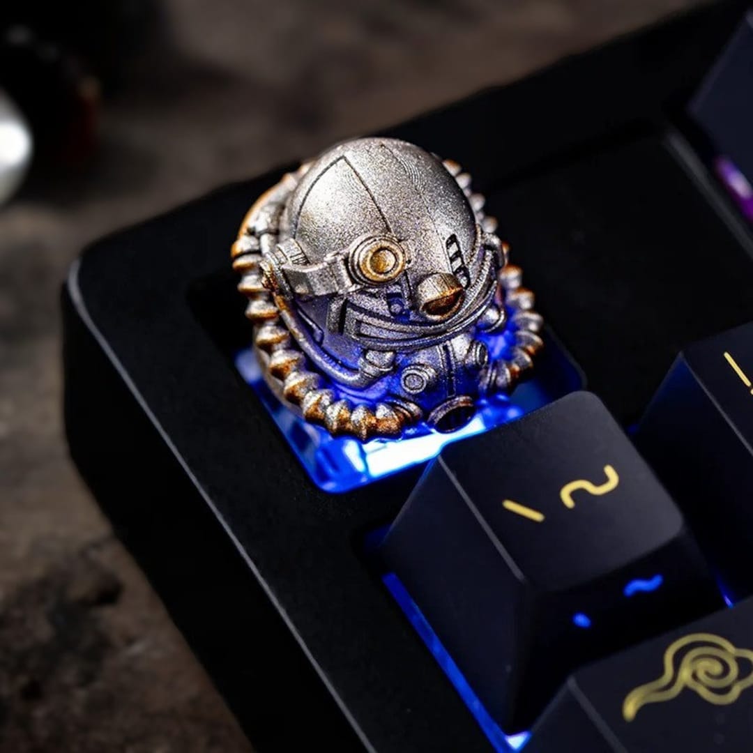 Fallout T60 Power Armour Helmet Artisan Keycap, Handmade Custom Resin ...