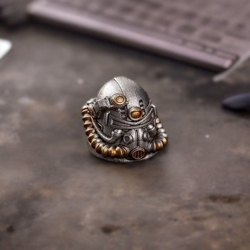 Fallout T60 Power Armour Helmet Artisan Keycap, Handmade Custom Resin ...