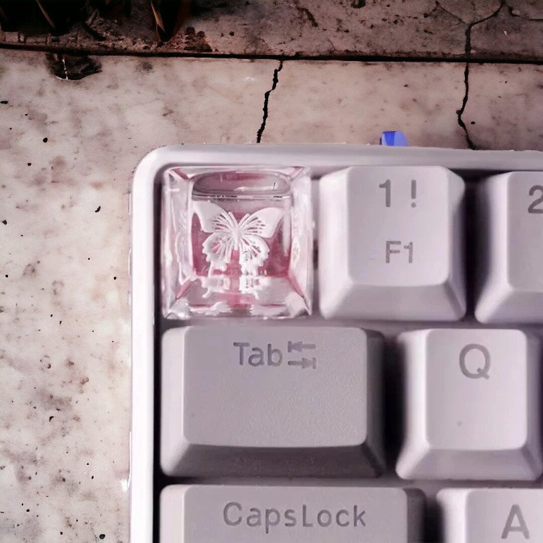 Cute Handmade Butterfly Custom Keycap, Minimalist Cute Artisan Insect ...