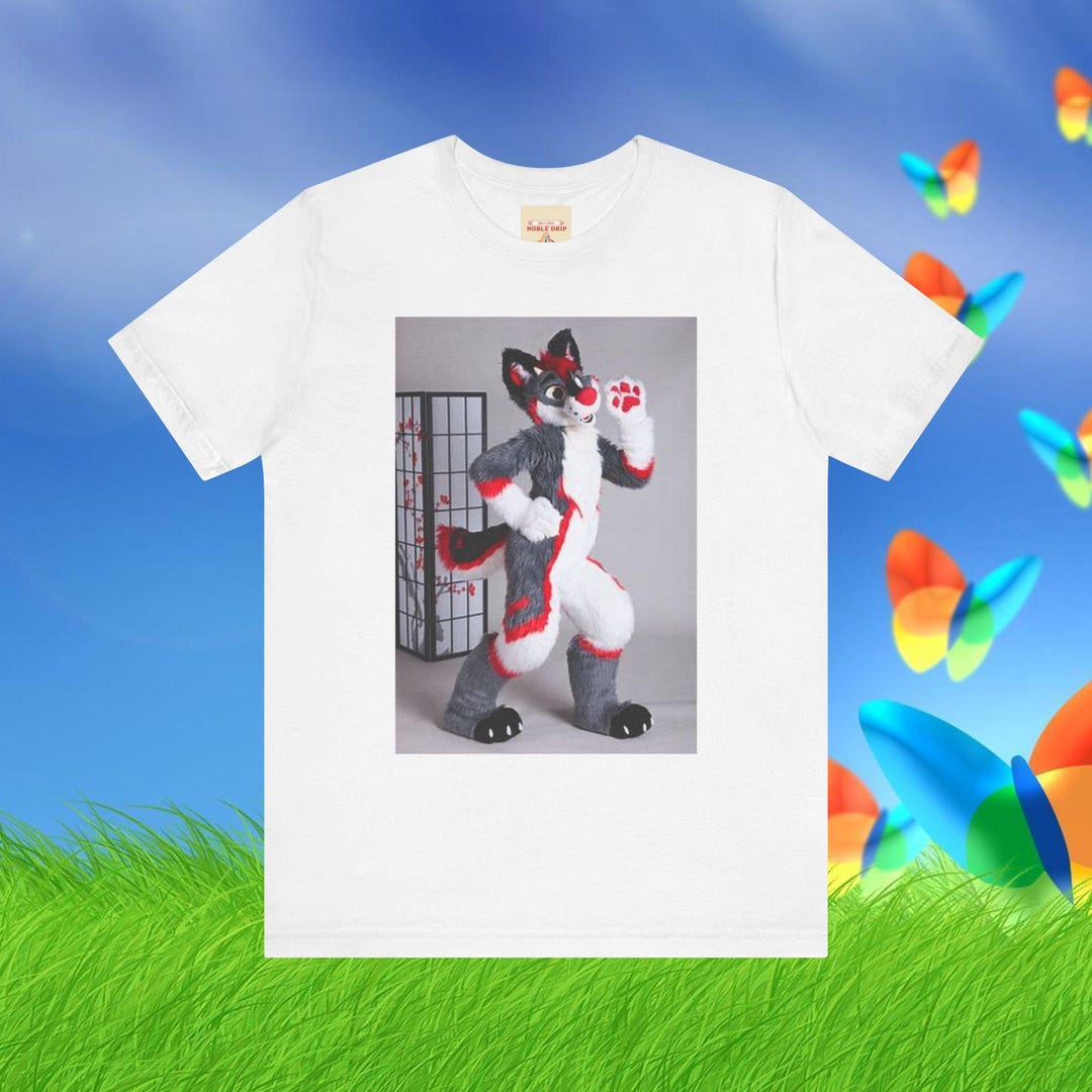 Uni Cotton Fursuit Design / Unisex Short Sleeve T-shirt / Furry Apparel ...