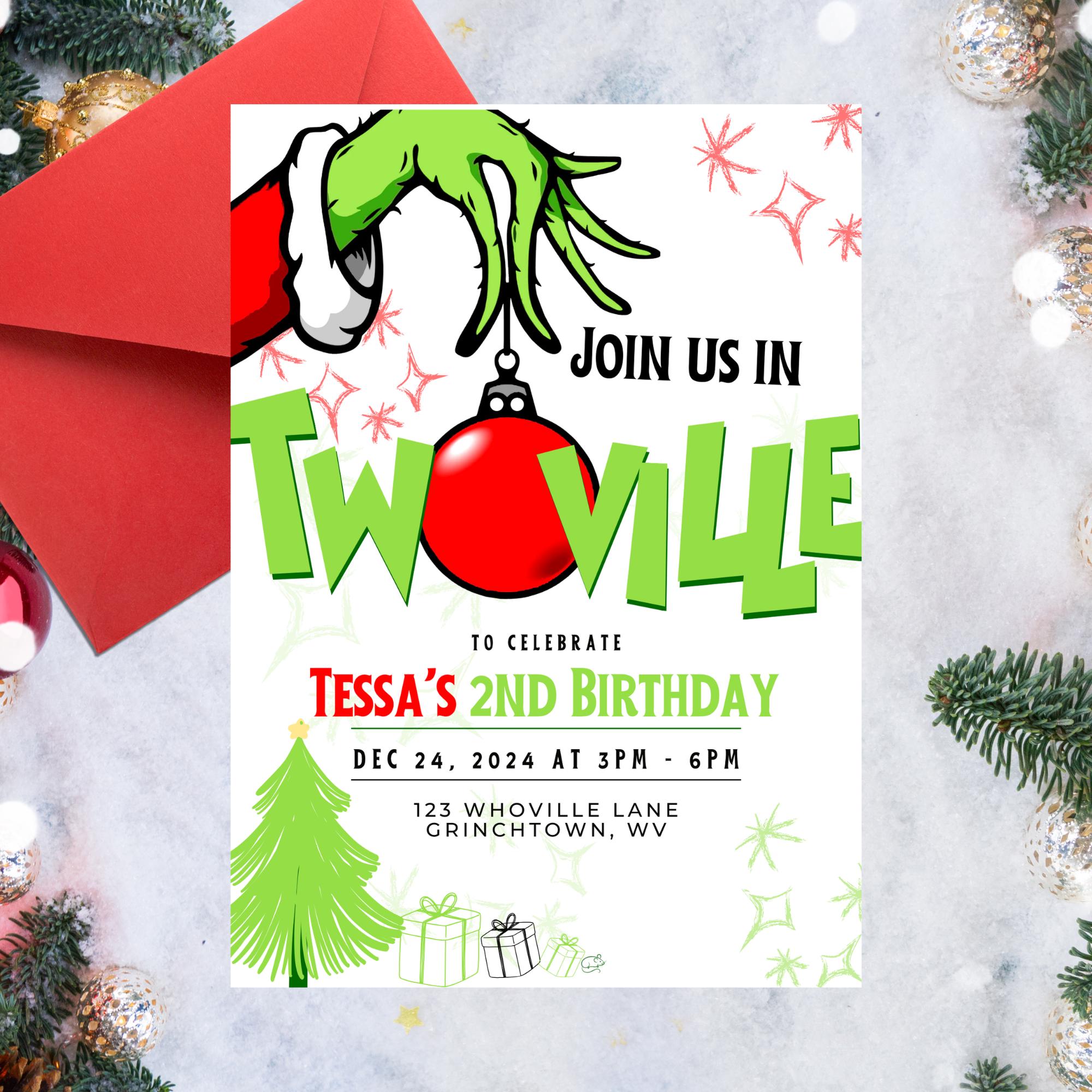 Twoville- Birthday Invitation - Etsy