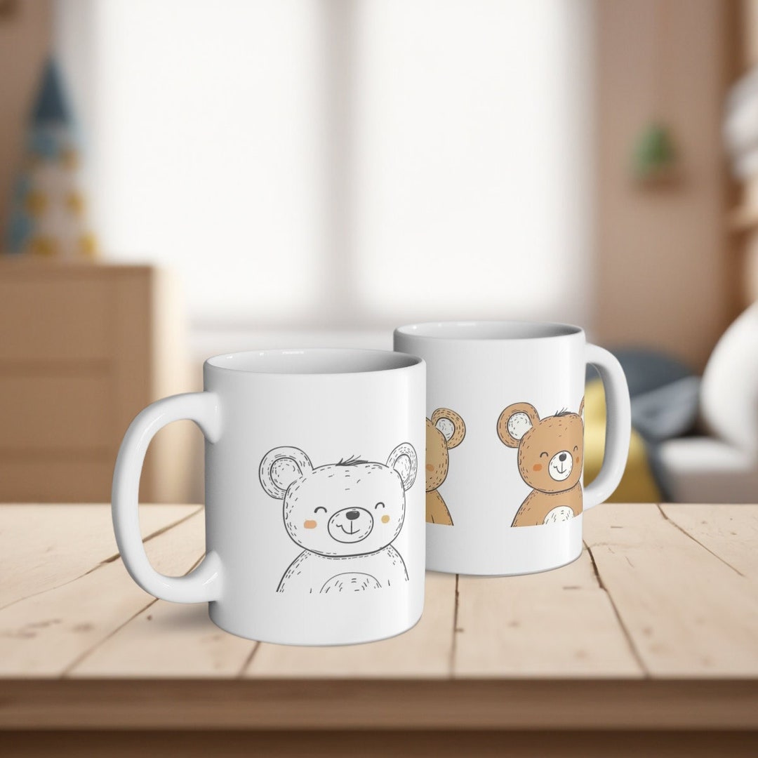 Cuddly Cubbies Three Cute Cartoon Bears on A White Background Animals ...