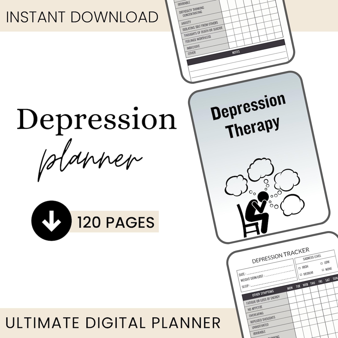 2025 Depression Therapy Planner / Digital Journal / Daily Planner ...
