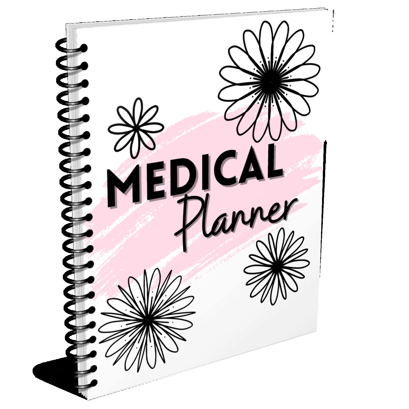 Pink Flower Medical Planner Printable Nurse Homecare Worker - Etsy