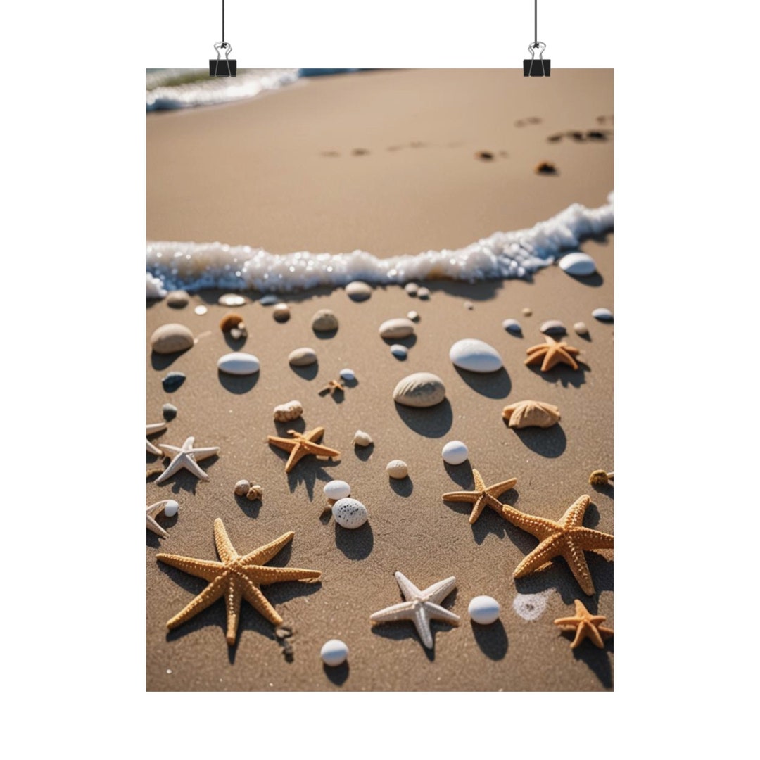 Abstract Beach Vertical Matte Posters, Peaceful Abstract Poster ...