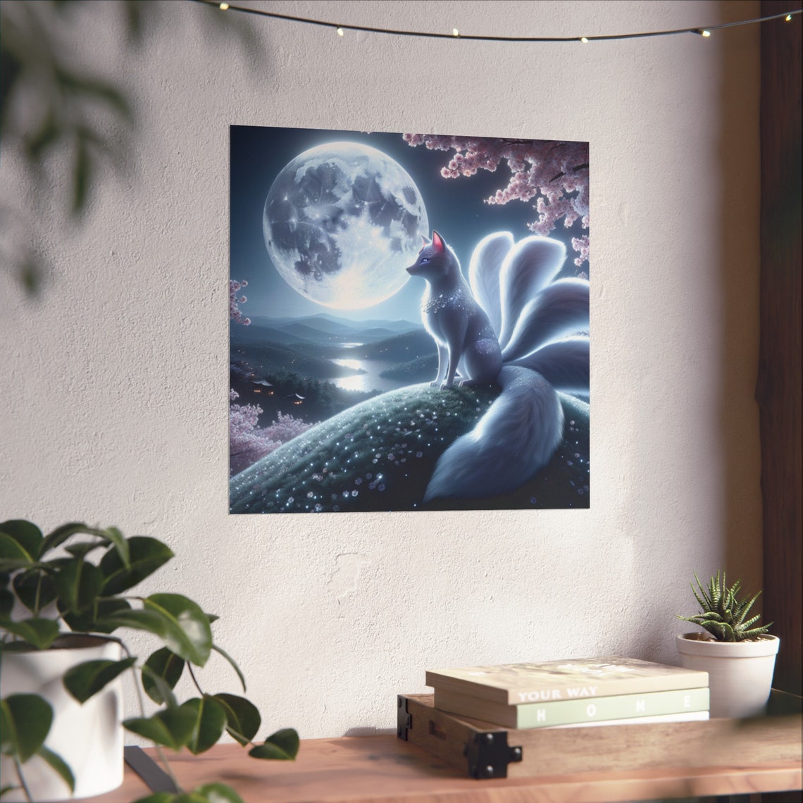 Moonlights Glow Horizontal Matte Posters, Colorful Abstract Poster ...