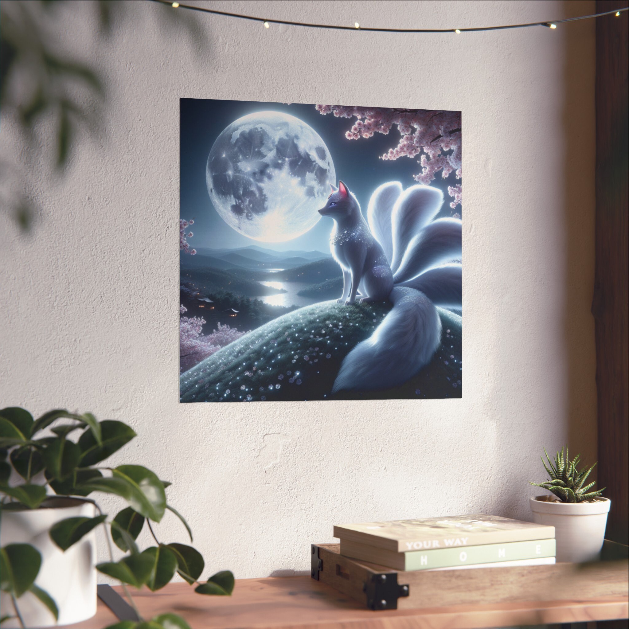 Moonlights Glow Horizontal Matte Posters, Colorful Abstract Poster ...