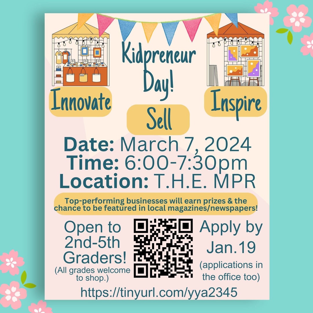 Kidpreneur Flyer Editable Template Entrepreneur Flyer Editable Template ...