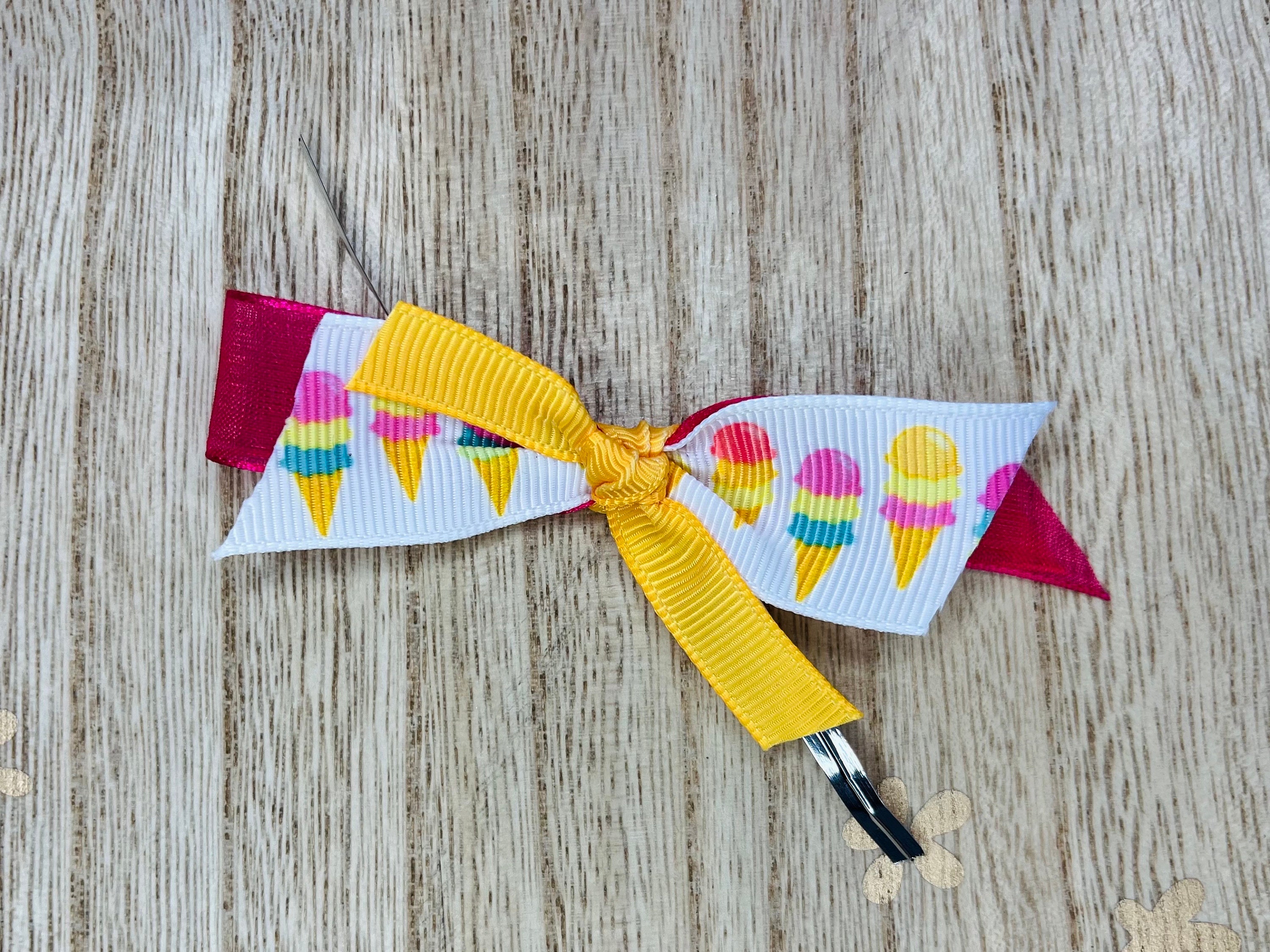 3" Ice Cream Cone Layered Bow for Treats and Favors (set of 12) - Etsy